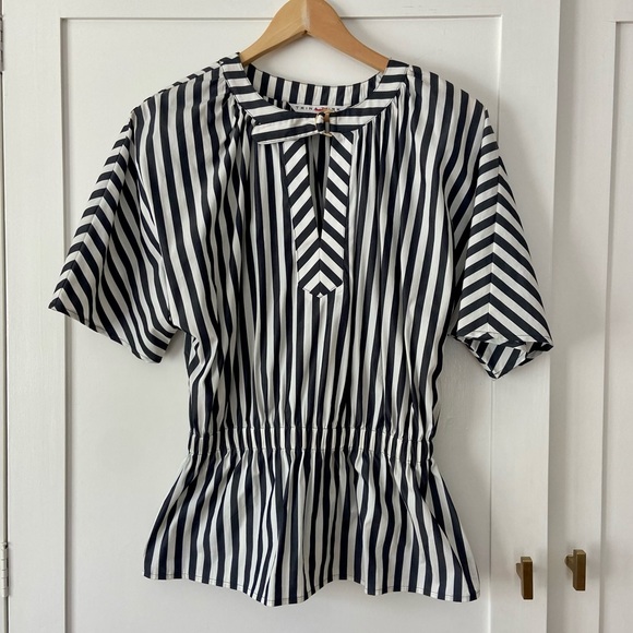 Trina Turk | Tops | Trina Turk Striped Lightweight Blouse | Poshmark